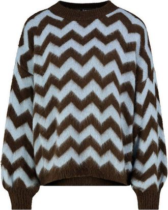 Sublevel Strickpullover Damen Pullover Strick mit &uuml;berschnittener Schulter Pullover langarm, Rundhalsausschnitt