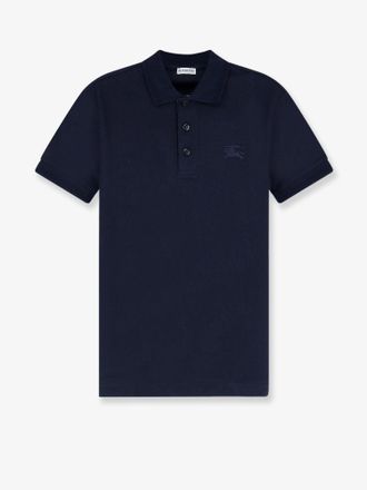 Burberry Cotton polo shirt with embroidered logo - BURBERRY - gender_Man