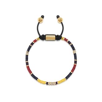 Nialaya Homme, Accessoires, Jaune, Taille: M Bracelet de perles Tulum
