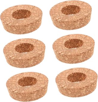 DOITOOL 6 Stück Teiliges Korkdeckel für Glasblumentopf mit Mittlerem Loch Transparente Hydrokultur Vase Korkstopfen für Pflanzenvermehrung und Terrarien Geeig