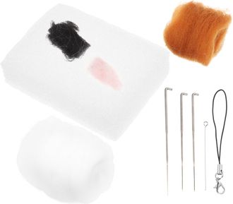 Cabilock DIY Nadel Filzen f&uuml;r Anf&auml;nger Komplettes Filz Bastelset mit Werkzeugen Tragbares Needle Felting Kit f&uuml;r Kreative Bastelprojekte zum Filzen von Katzenm