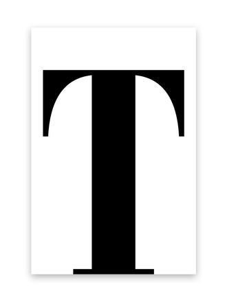 Bildershop-24 Kunstdruck Poster Bild Druck Motiv: Buchstabe T Schwarz 30x40cm