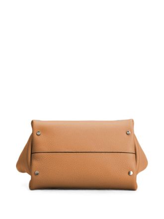Tod's Exposed Grain Leather Tote Bag - Tan