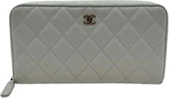 Chanel Portefeuille long Matelass&eacute; Pre-owned - Femme - Pre-owned - Gris - Taille: ONE Size