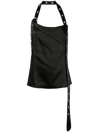 Off-white haut ceintur&eacute; &agrave; dos-nu - Noir