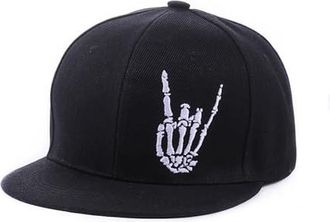 Generic 2026 Snapback Chapeaux pour hommes Casquette de baseball réglable Plat Bill Trucker Dad Chapeau Squelette Main Snap Sac à dos Skateboard Garçons Adole