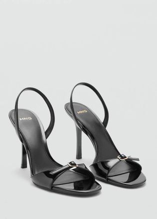 Mango Sandales talon &agrave; brides boucle noir - Femme - 35 - MANGO