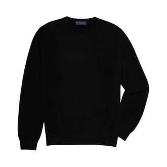 Brooks Brothers Homme, Pulls, Noir, Taille: M Pull Ras du Cou en Cachemire
