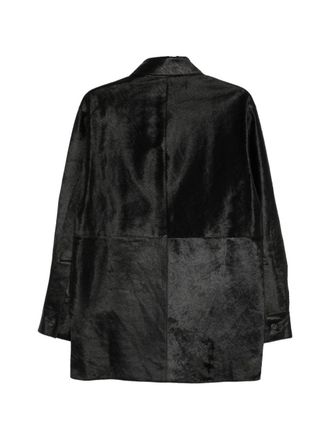 Alysi Textured Velvet Jacket - Black