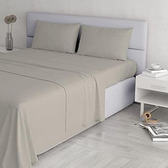 Italian Bed Linen Elegant Italian Bed Linen Bettwäsche, Grau, 100% Mikrofaser, DOPPELTE