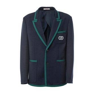 Valentino Garavani Vlogo Signature Blazer - - Jackets - Herren - Blau - XL