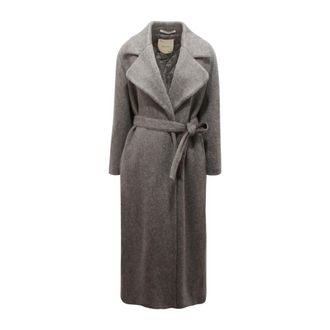 Emma & Gaia Mohair-Mischgewebe Mantel mit Wattierung - - Coats - Damen - Grau - M