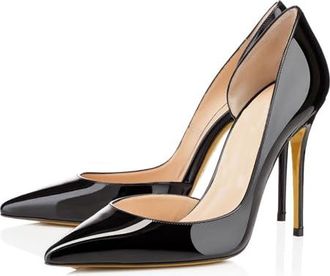 Generic Escarpins à Talons Hauts Sexy à Bout Pointu pour Femmes, Chaussures élégantes à Enfiler à Bout Fermé Talons Aiguilles Classiques et Confortables pour 