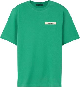 Jacquemus Homme, Tops, Vert, Taille: XS Le T-Shirt Gros Grain