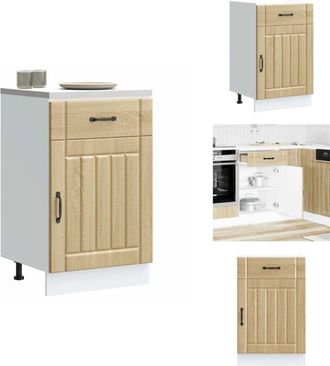 vidaXL Armoire de cuisine Lucca chêne sonoma bois ingénierie - Armoire De Cuisine - Armoires De Cuisine - Meuble Dévier - Meuble Dévier De Cuisine