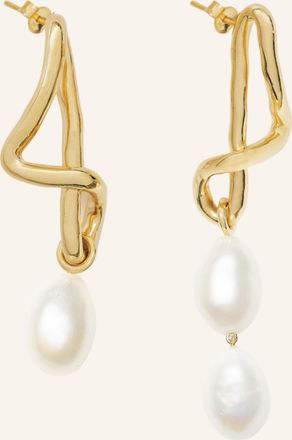 Missoma Missoma Ohrringe Molten Pearl Drop By Glambou gold