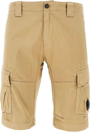 C.P. Company C.p. Company, Homme, Shorts, Beige, Taille: M Stretch Sateen Cargo Lens Shorts