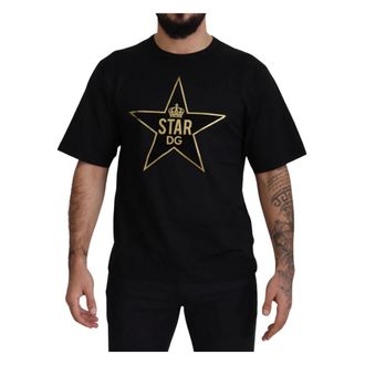 Dolce & Gabbana Homme, Tops, Noir, Taille: XS T-Chemises