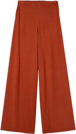 Oltre Femme, Pantalons, Orange, Taille: 44 FR Pantalon large en lin m&eacute;lang&eacute;