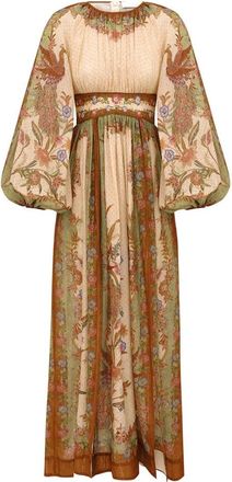 Zimmermann Indra Tailliertes Maxikleid - - Dresses - Damen - Mehrfarbig - M