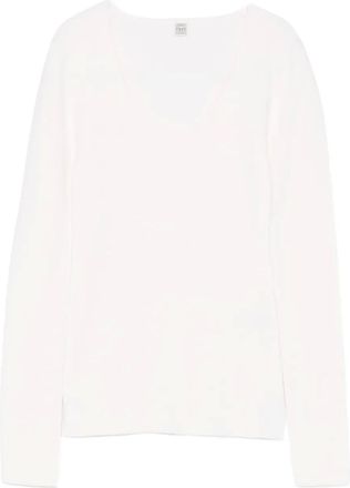 Toteme Lang&auml;rmeliger Pullover - Nude