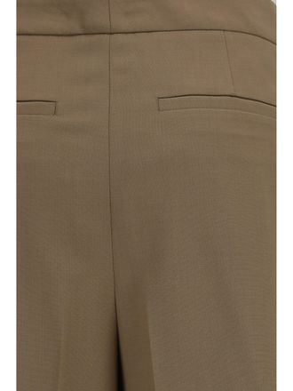 Lardini Womens Pleated Pants Beige Wool (ovis Aries) Trousers