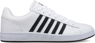 K-Swiss Herren Court Winston Sneaker, White/Black/Black, 44.5 EU