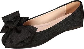 Generic Chaussures plates &eacute;l&eacute;gantes pour femme avec noeud - Couleur unie - Tendance - Respirantes - L&eacute;g&egrave;res et confortables - &Agrave; enfiler - Style d&eacute;contract&eacute; et