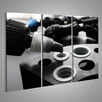 Islandburner Bild auf Leinwand Tattoo K&uuml;nstler Bei Der Arbeit Wandbild Poster Kunstdruck Bilder