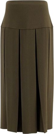 Zeus + Dione Femme, Jupes, Vert, Taille: 38 FR Jupe Midi Pliss&eacute;e