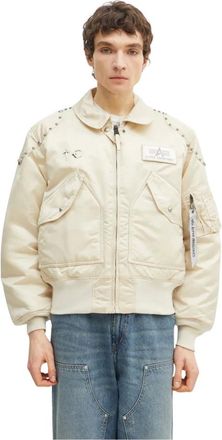 Alpha Industries Bomber Jacket - Homme - Vestes - Beige - Taille: L