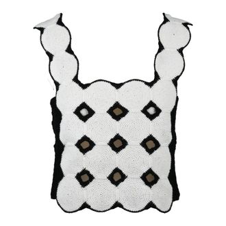 Alpha Studio Femme, Tops, Multicolore, Taille: 34 FR Top en macram&eacute;