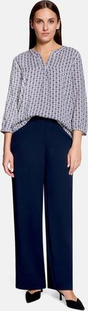 Betty Barclay Schlupfbluse BETTY BARCLAY Damen mit 3/4 Arm, Damen, Gr. 36, bunt (rot, blau), Obermaterial: 100% Viskose, figurumspielend normal, V-Ausschnitt, Bluse