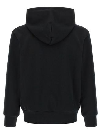 Comme Des Gar&ccedil;ons Red Emblem Patch Hoodie - Black