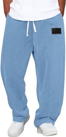 Generic Pantalon en velours c&ocirc;tel&eacute; stretch pour homme - Pantalon de jogging baggy - D&eacute;contract&eacute; - Taille &eacute;lastique - Pantalon de loisirs - Jambe droite - Coul