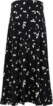 Alysi Printed Cotton Skirt - Black