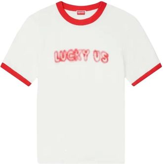 Kenzo Homme, Tops, Blanc, Taille: L Words Slim T-Shirt