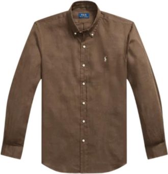 Ralph Lauren Homme, Chemises, Brun, Taille: 2XL Sport Shirt - Couleur: MARRON,Taille: M