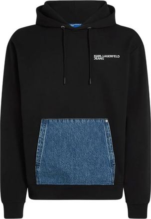 Karl Lagerfeld Homme, Sweatshirts et sweats &agrave; capuche, Noir, Taille: L Felpa