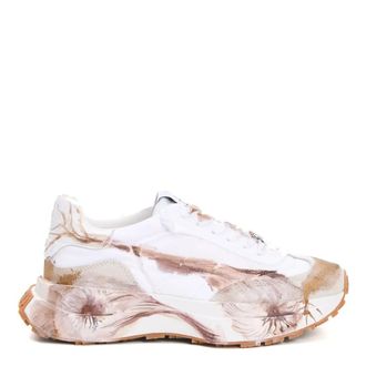 Elena Iachi Low-Top Sneaker - Bianca E Beige Dipinta A Mano Sneakers - Gr. 40 (EU) - in Beige - f&uuml;r Damen