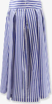 Lavi Womens Skirt Iris Striped Cotton Blue