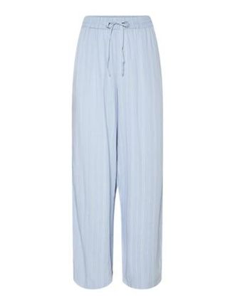 Pieces Wide Pants Pcpia Hw WVN Noos Pantalon Large, Bleu Ciel, L Femmes