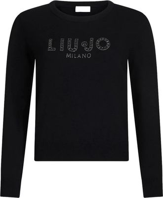 Liu Jo Femme, Pulls, Noir, Taille: 42 FR Maglia Better logo