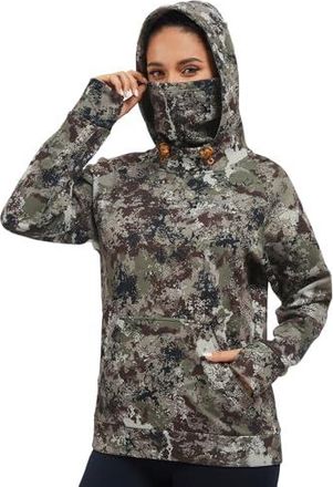 Bassdash Sweat à Capuche en Laine Polaire pour Femmes avec Guêtre de Cou, Résistant à leau et Performant pour la Randonnée Sweatshirt Pullover