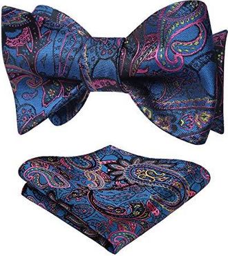 Hisdern Ensemble de noeuds papillon a fleurs et jacquard