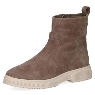 Caprice Damen Stiefeletten aus Leder mit Wechselfu&szlig;bett, Braun (Taupe Suede), 40 EU