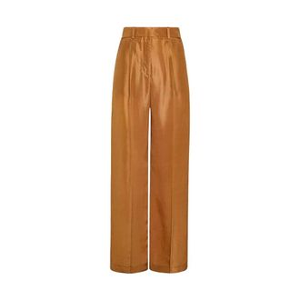 Forte_Forte Femme, Pantalons, Brun, Taille: 46 FR Wide Pantalons