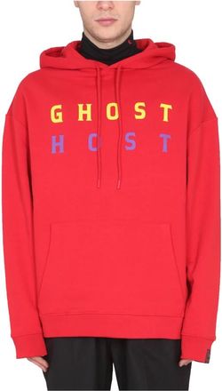 Raf Simons Homme, Sweatshirts et sweats &agrave; capuche, Rouge, Taille: S REG Fit Sweat &agrave; capuche SweaT-shirt