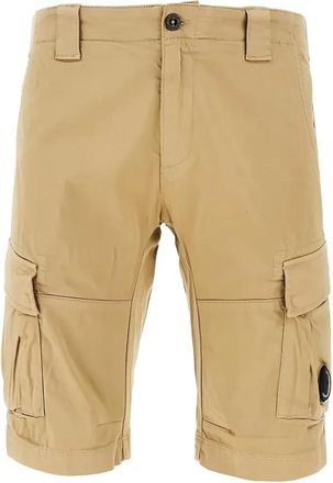 C.P. Company C.p. Company, Homme, Shorts, Beige, Taille: 2XL Stretch Sateen Cargo Lens Shorts