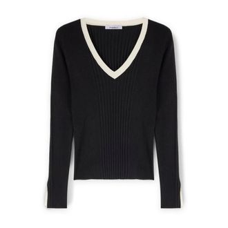 Motivi Femme, Pulls, Noir, Taille: 40 FR Pull c&ocirc;tel&eacute; bicolore